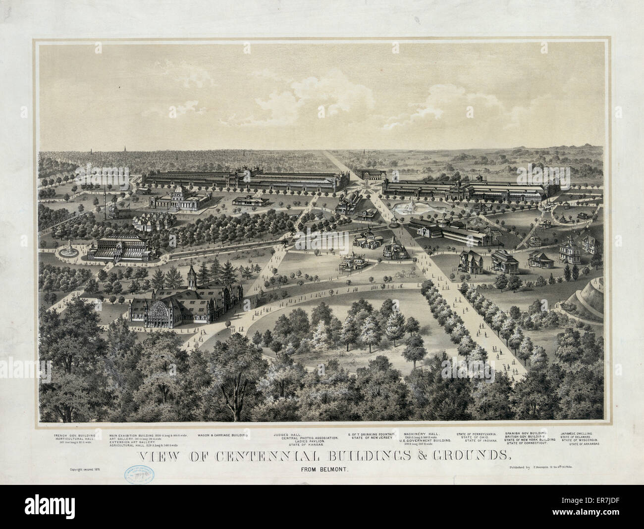 View of centennial buildings & grounds Stock Photo - Alamy