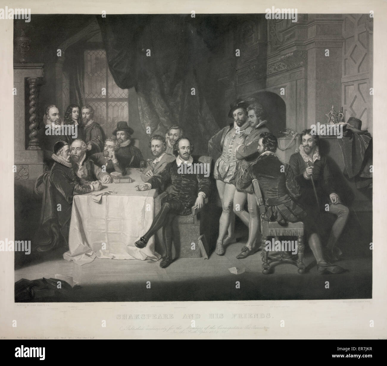 Shakspeare and his friends Stock Photo - Alamy