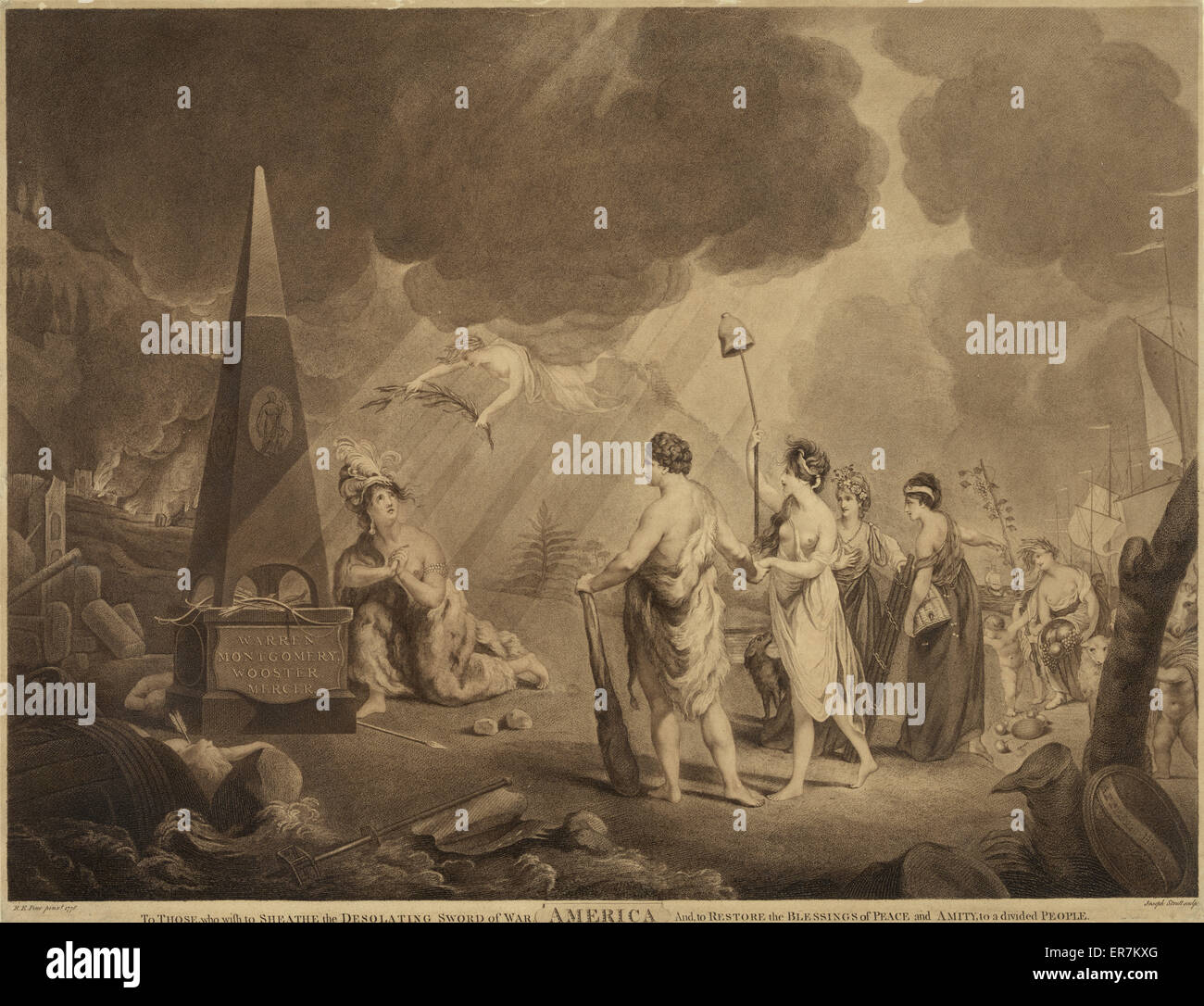 America. To those, who wish to sheathe the desolating sword Stock Photo ...