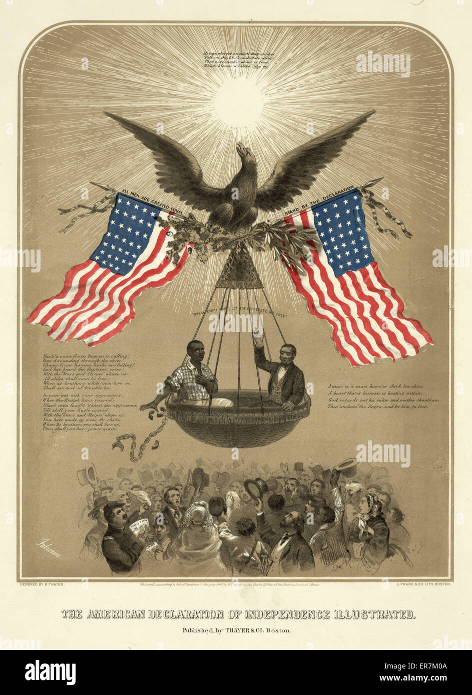 The American Declaration of Independence illustrated Stock Photo - Alamy