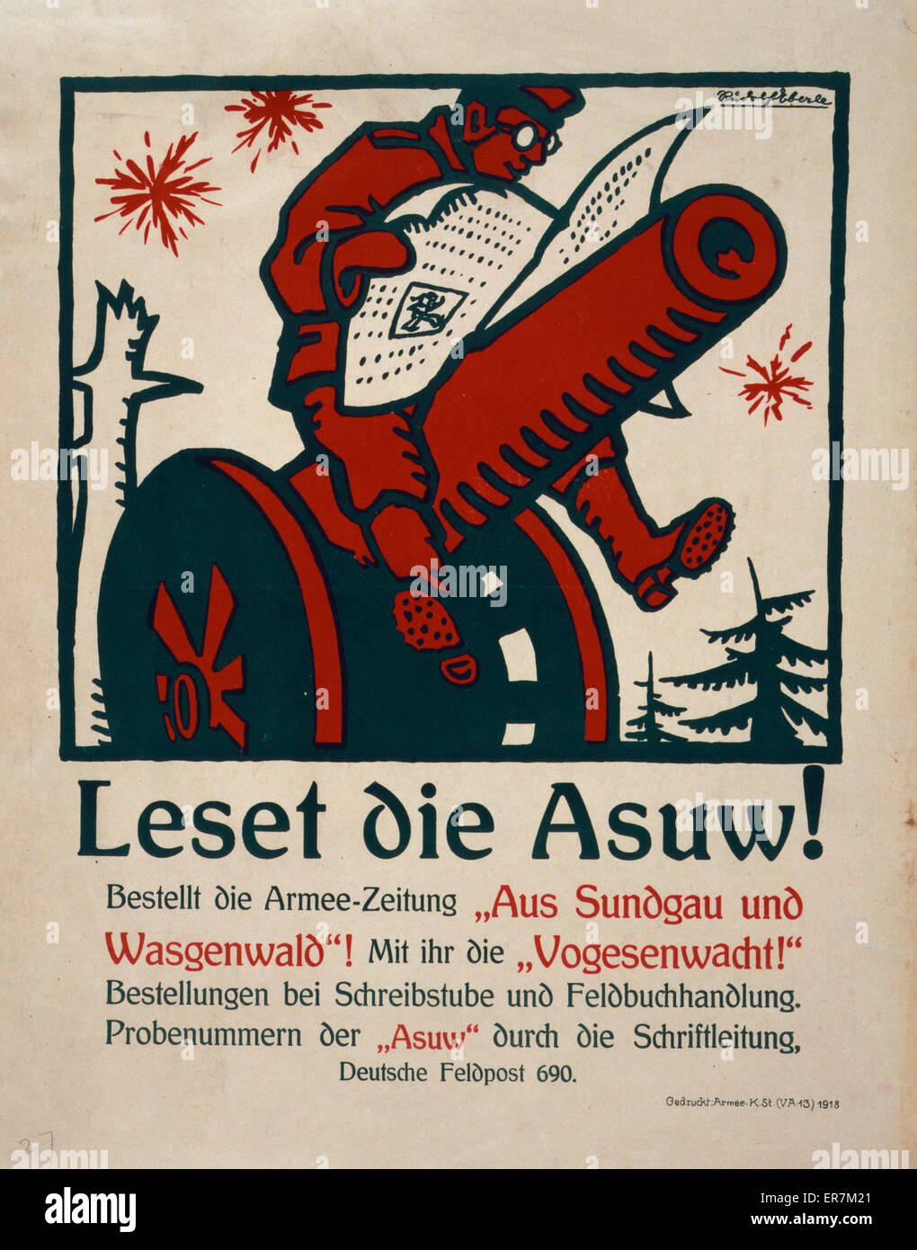 Leset die Asuw! Stock Photo - Alamy