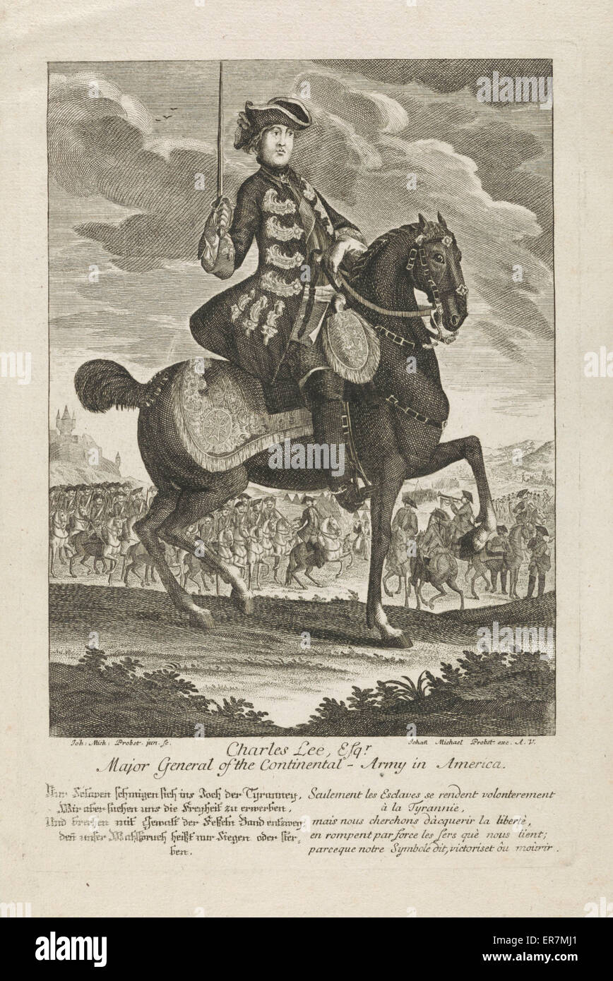 Major general charles lee hi-res stock photography and images - Alamy