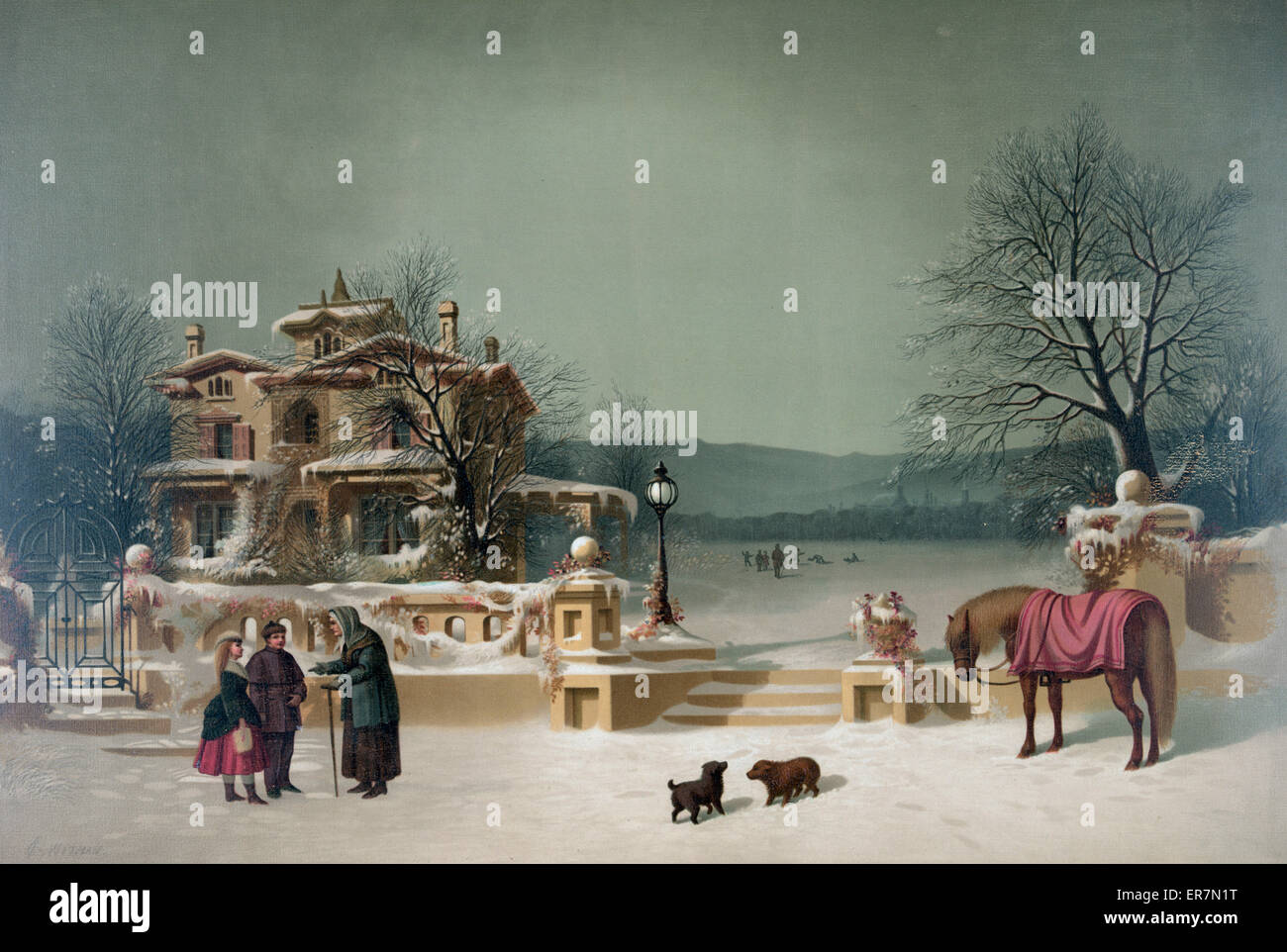 American winter scene Stock Photo - Alamy
