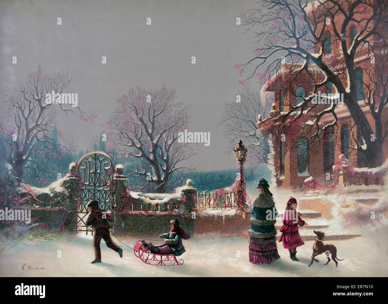 The first snow Stock Photo - Alamy