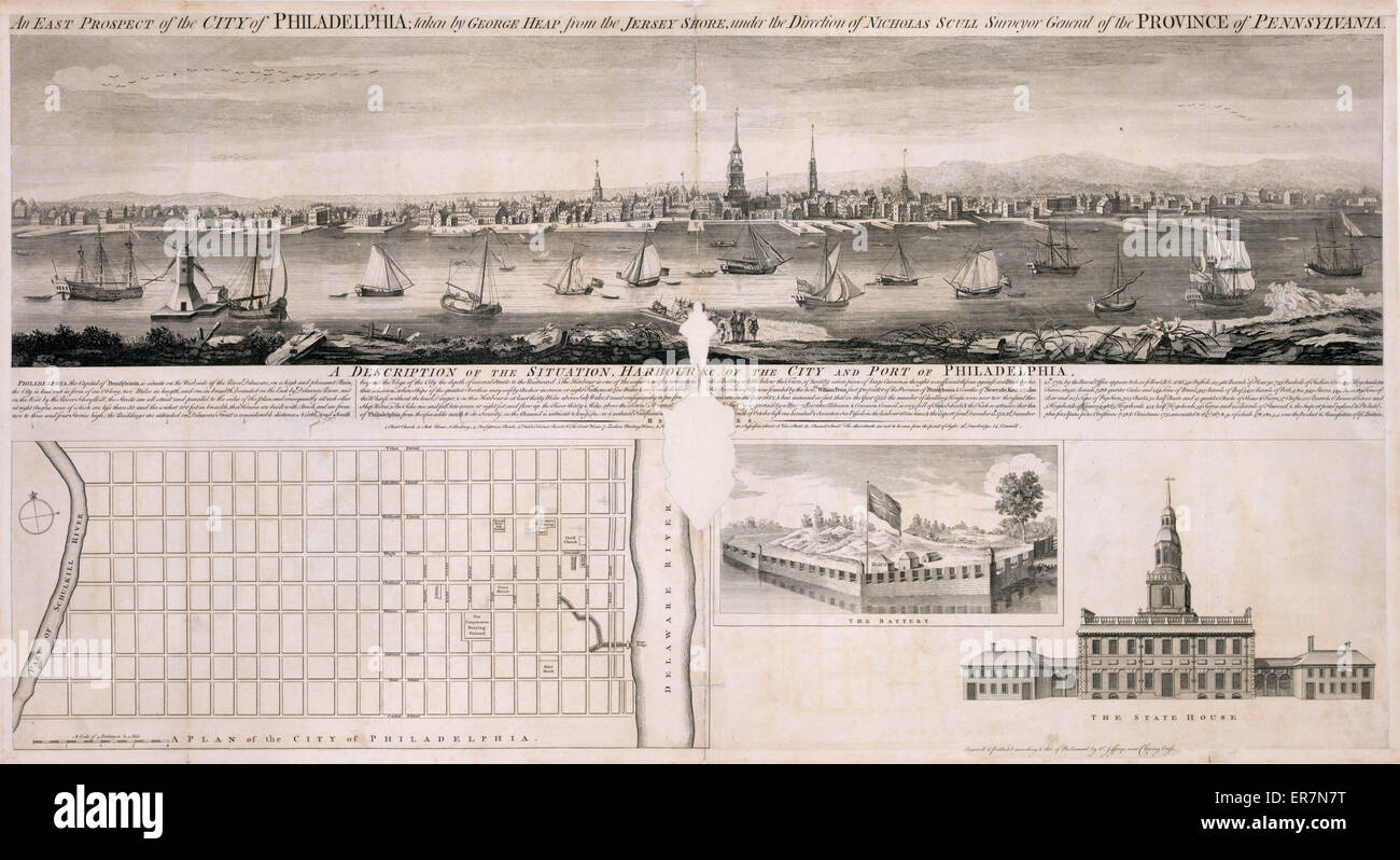 An east prospect of the city of Philadelphia Stock Photo - Alamy