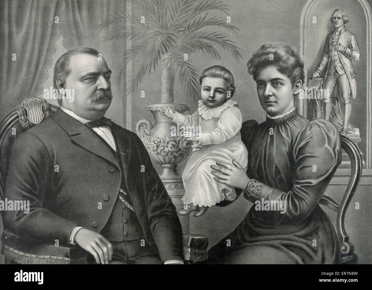 President Cleveland and family Stock Photo - Alamy