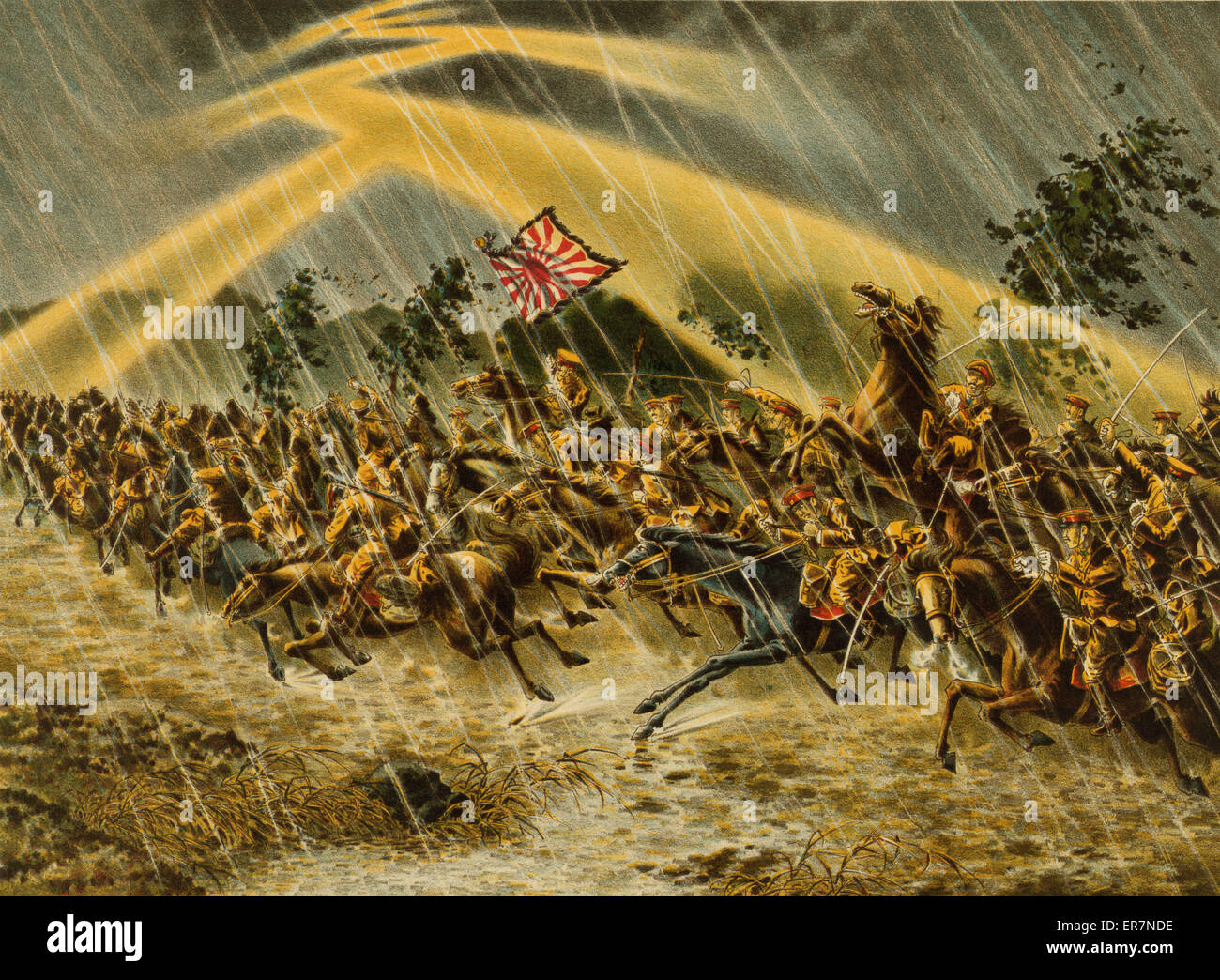 The Japanese cavalry advanced furiously in storm Stock Photo - Alamy