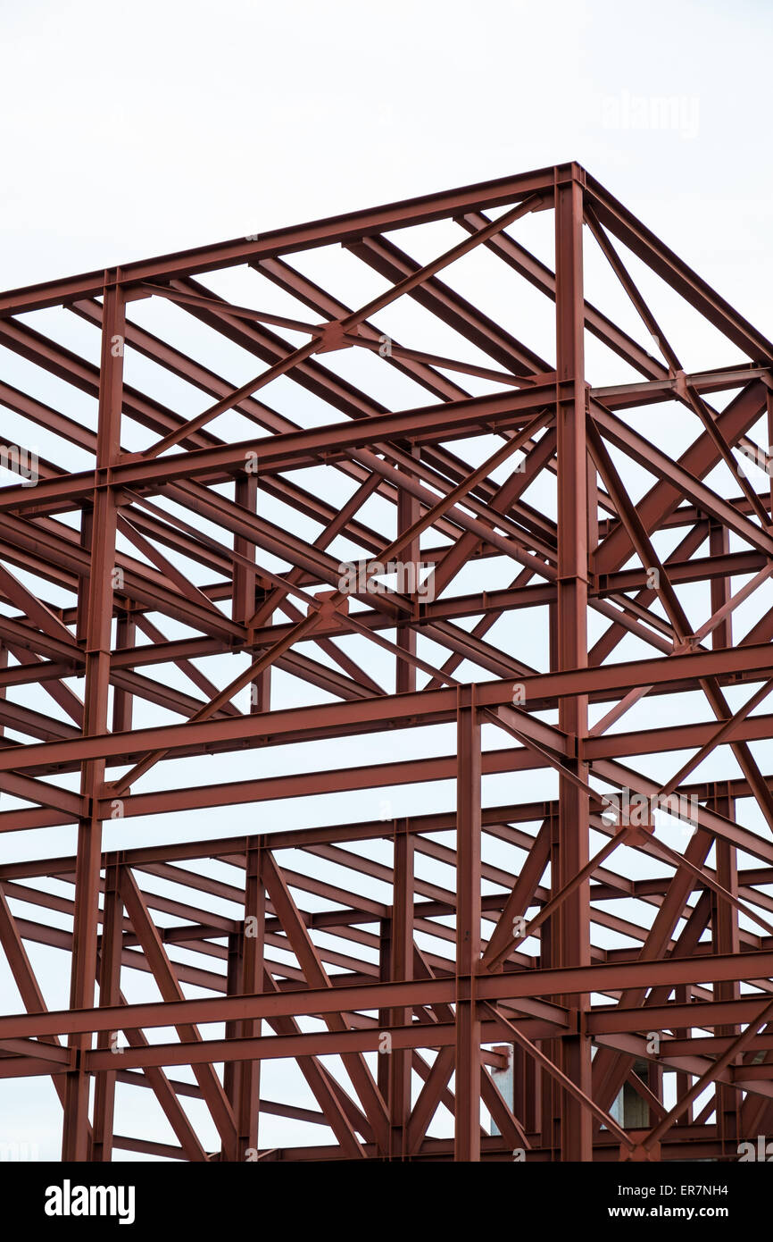Metal girders unfinished building structure hi-res stock photography ...