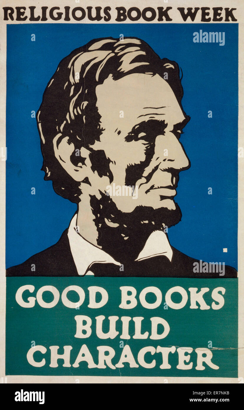 Religious book week. Good books build character. Poster showing ...