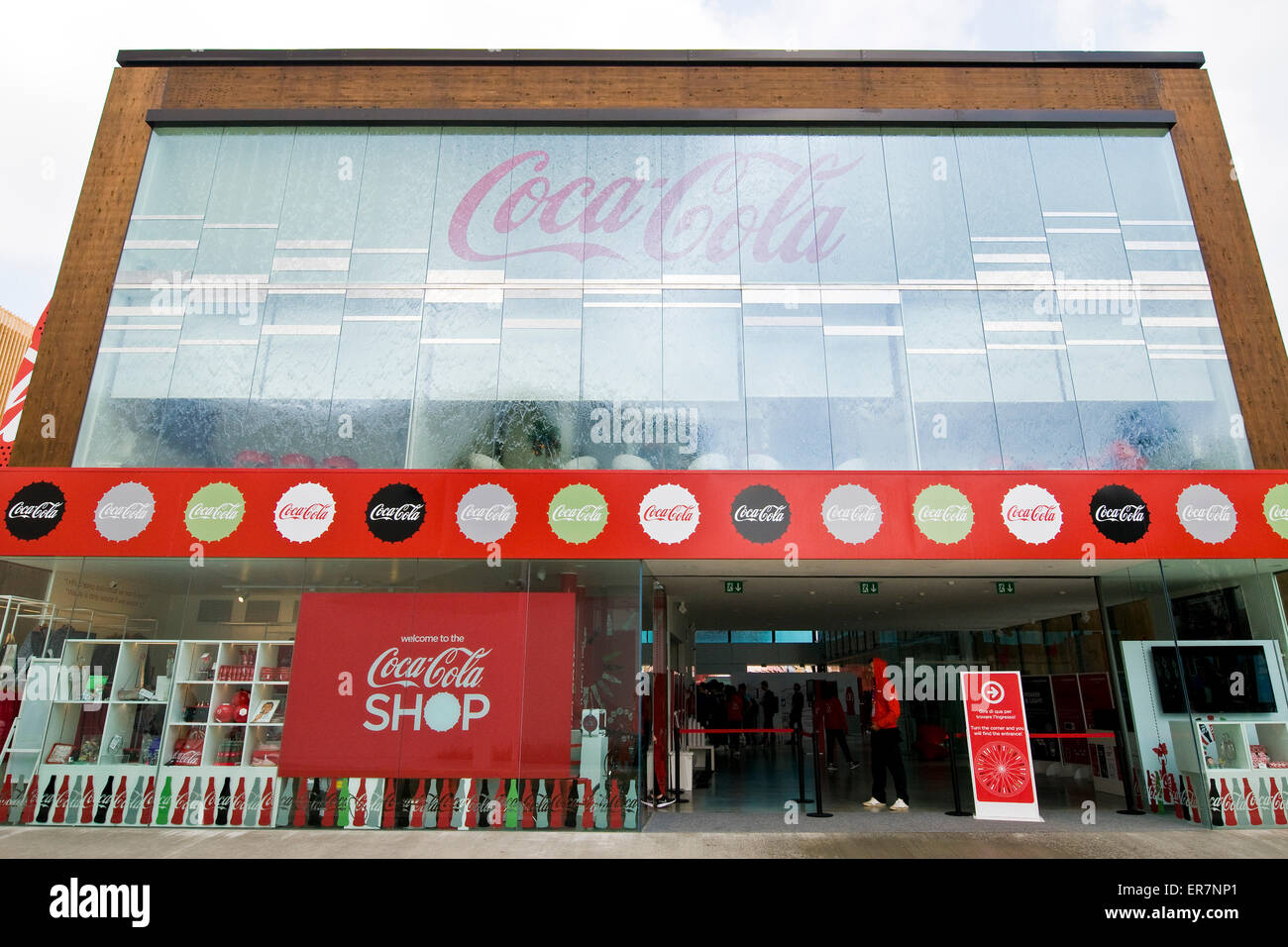 Italy, Milan, EXPO 2015, Coca Cola shop Stock Photo - Alamy