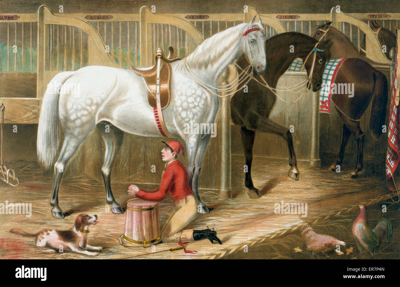 The jockey's prayer Stock Photo - Alamy