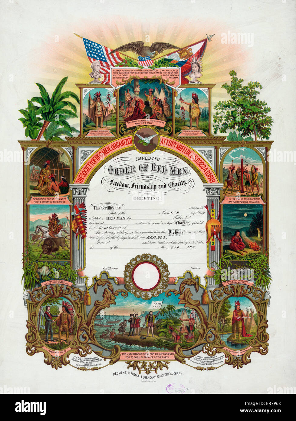 Order of Red Men Stock Photo - Alamy