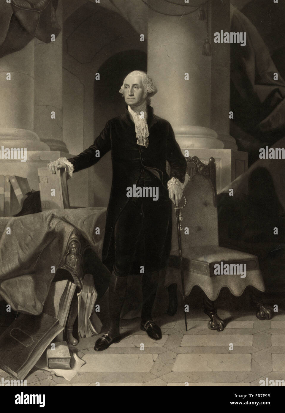 George washington standing portrait hi-res stock photography and images ...