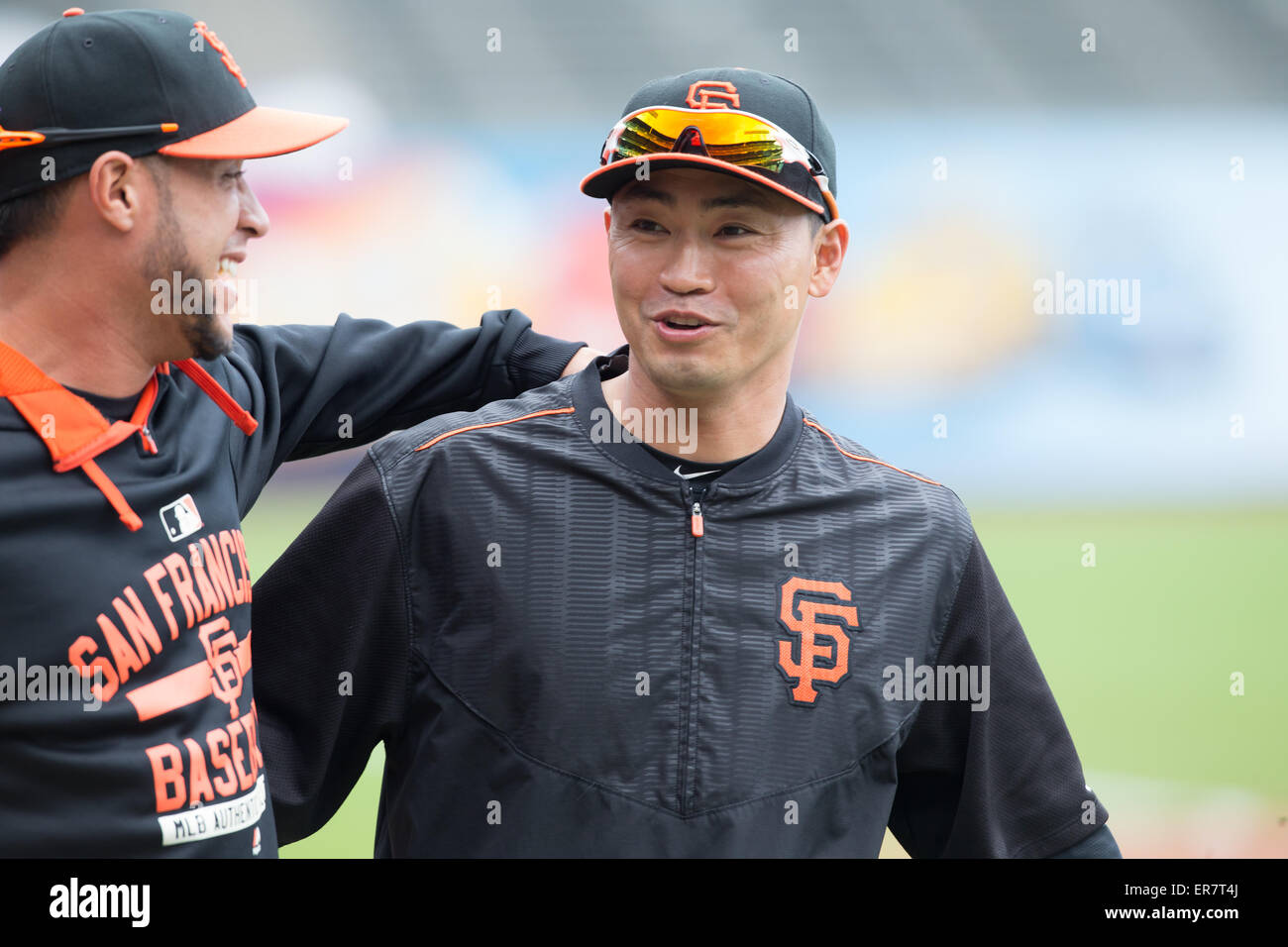 San Francisco, California, USA. 7th May, 2015. Norichika Aoki (Giants ...