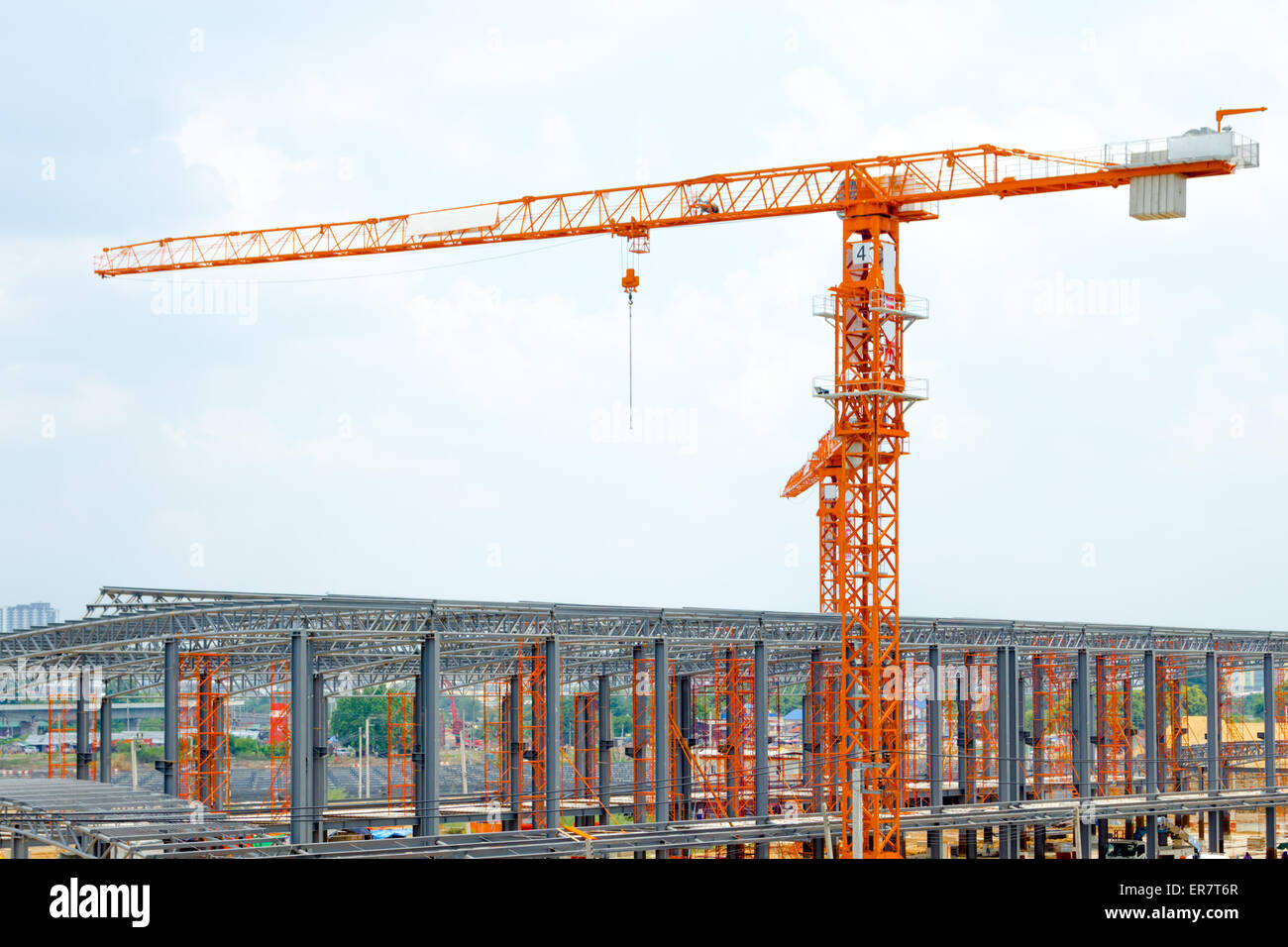 tower crane in construction site Stock Photo - Alamy