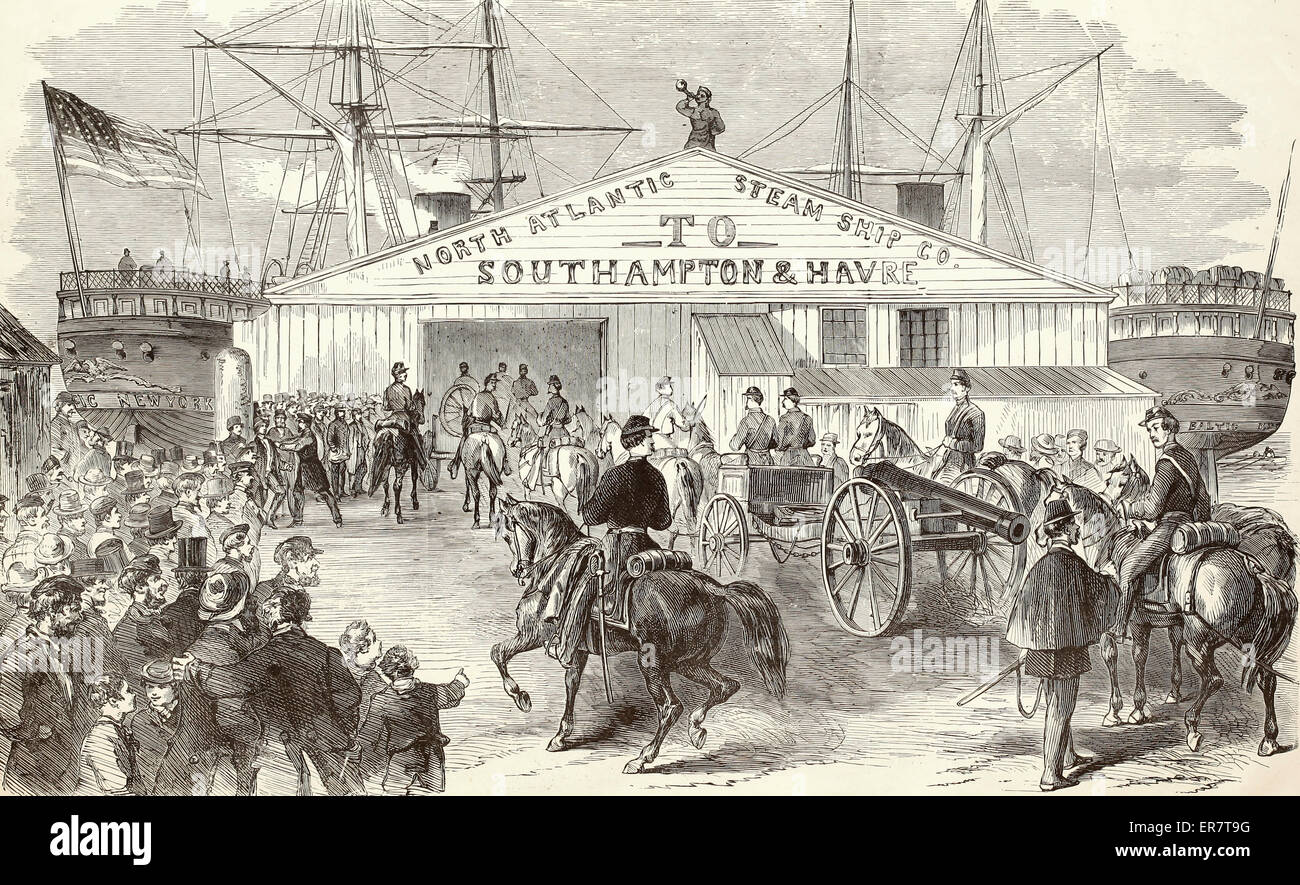 Movement of Troops from the Collins Line Dock, Canal Street, New York ...