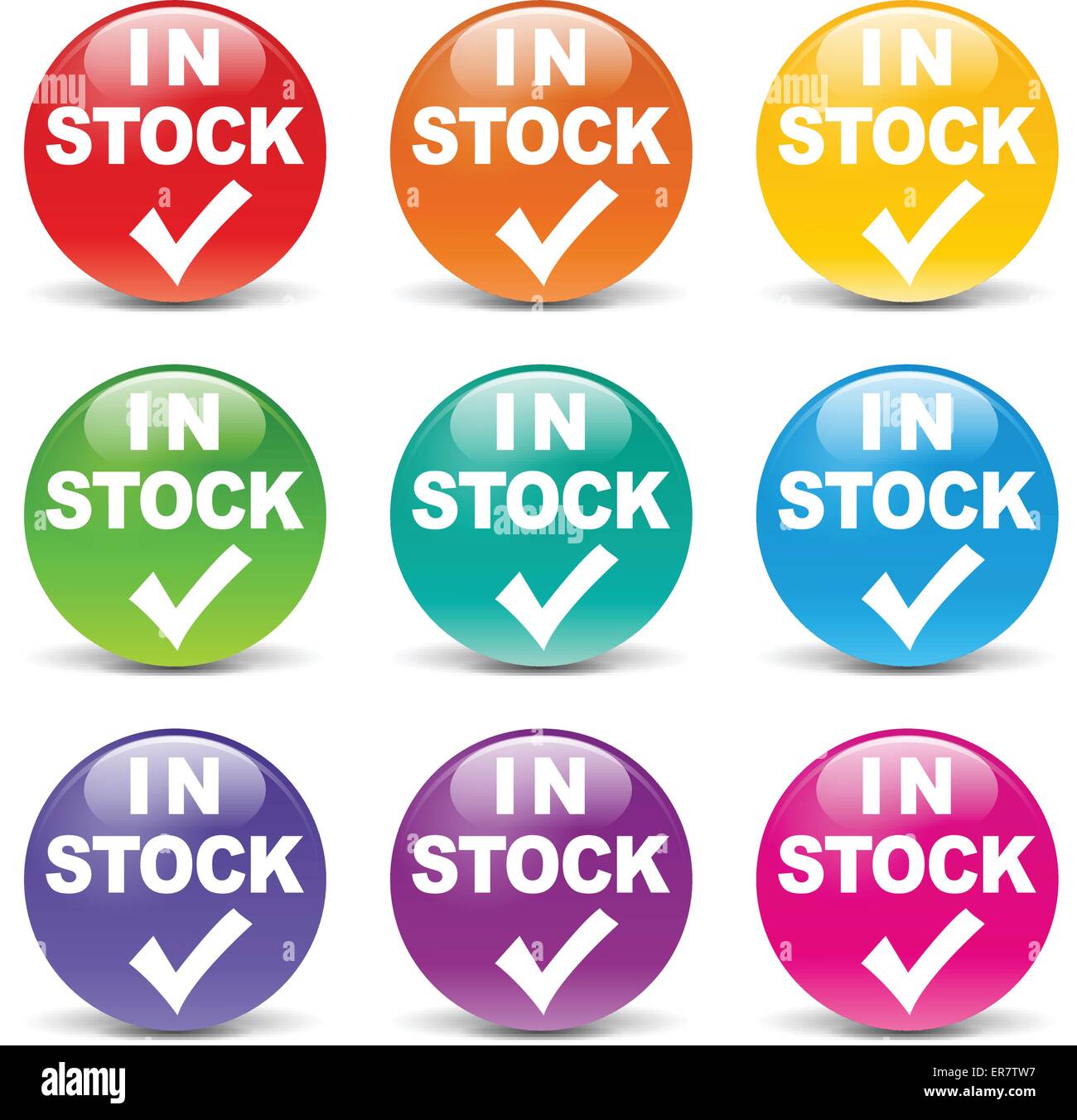 Vector illustration of available set colorful icons Stock Vector Image ...