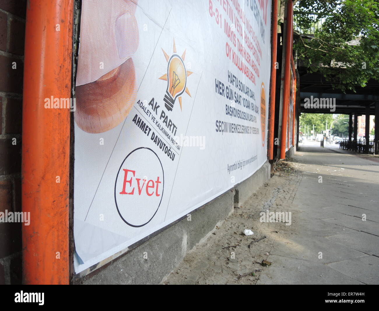 Berlin, Germany. 27th May, 2015. An election poster of the Turkish ...