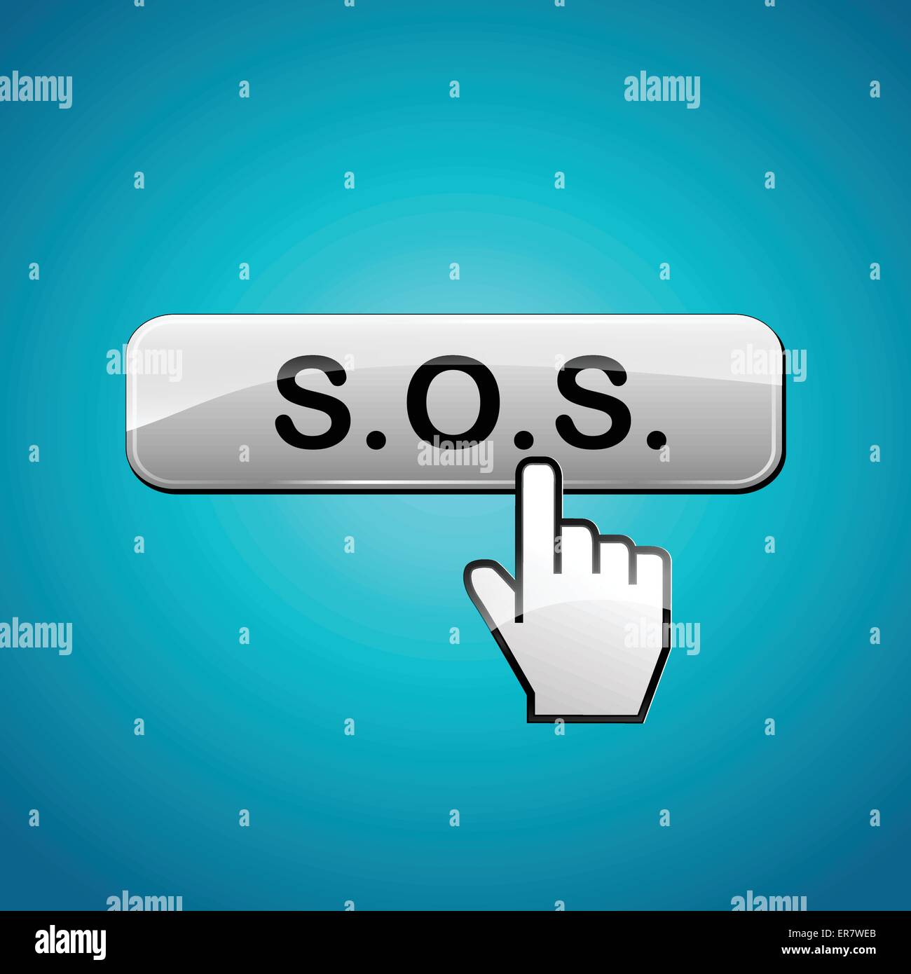 Vector illustration of sos button abstract concept Stock Vector Image ...
