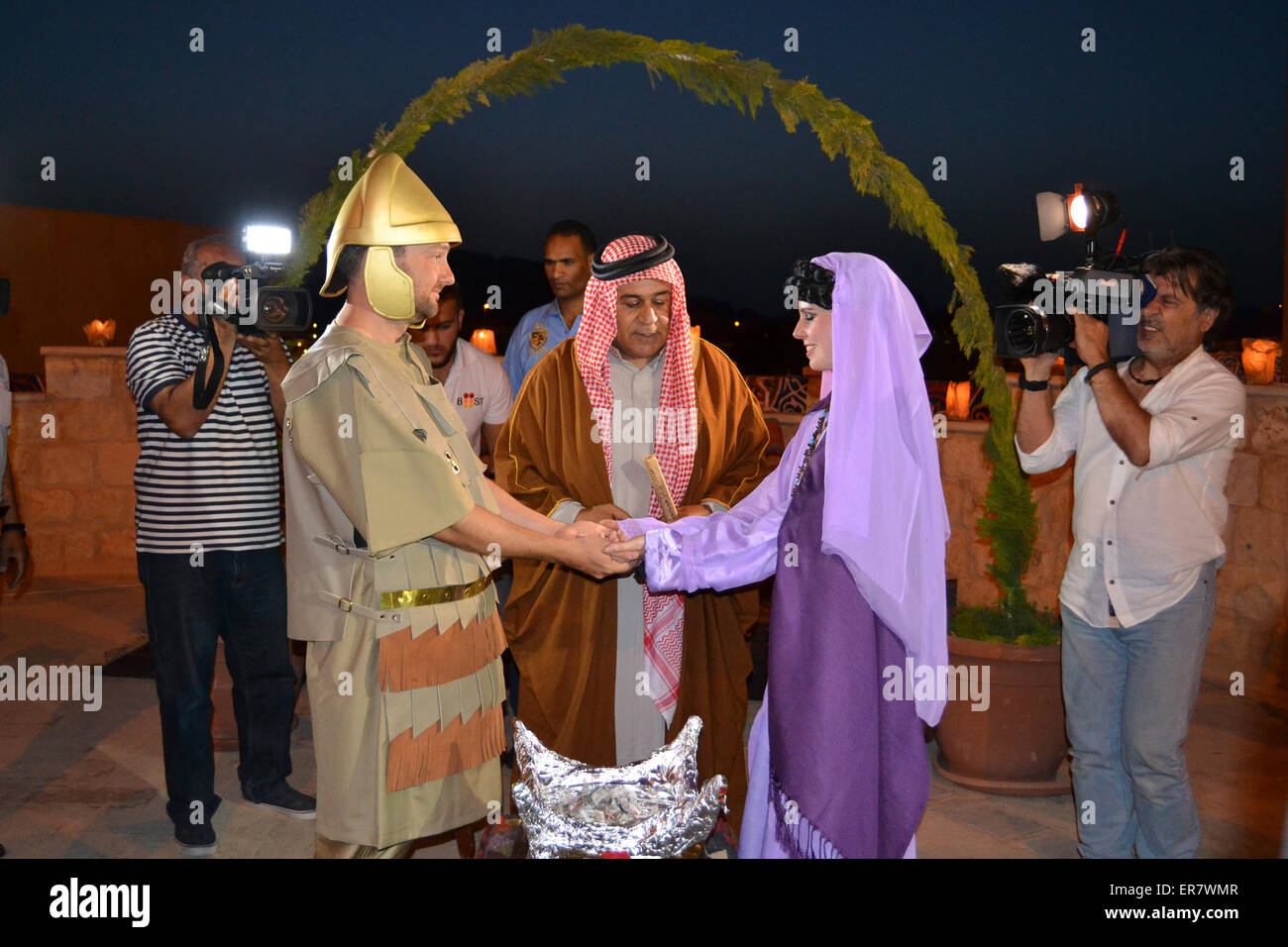 PETRA, JORDAN - MAY 18, 2015: Alex Pelling & Lisa Gant 70th wedding ...