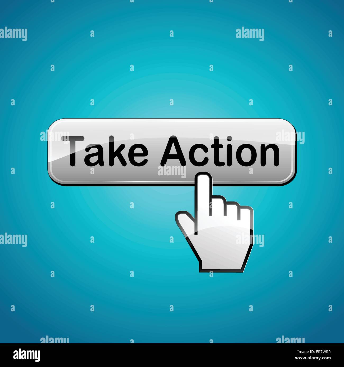 Vector illustration of take action web button concept Stock Vector ...
