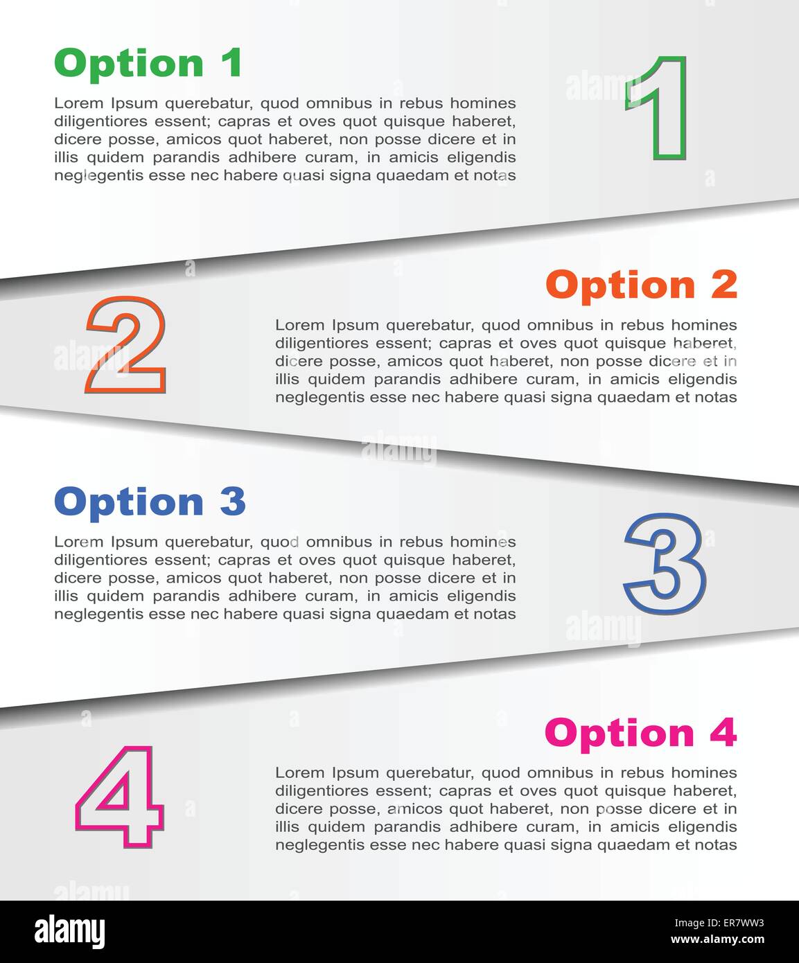 Vector illustration of four options model background Stock Vector Image ...