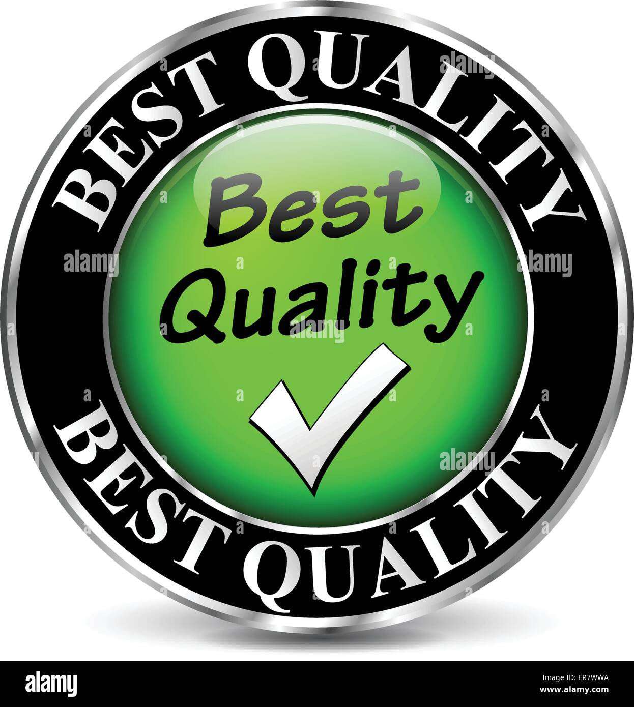 Vector illustration of best quality green icon on white background ...