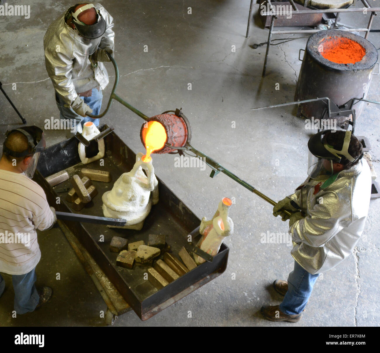Fleet Admiral Chester William Nimitz bronze statue at foundry Stock ...