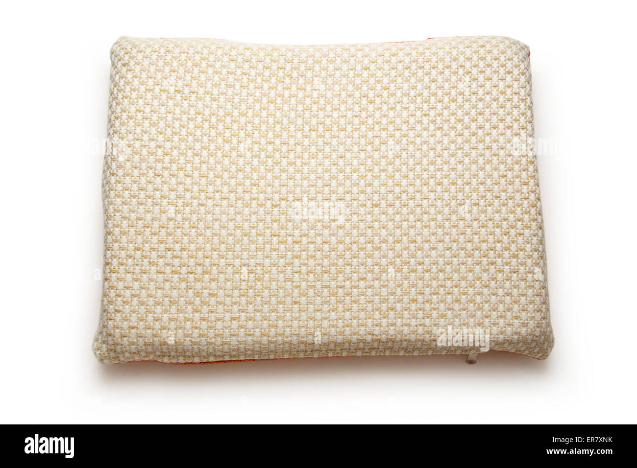 Soft blank fabric pillow on white background Stock Photo - Alamy
