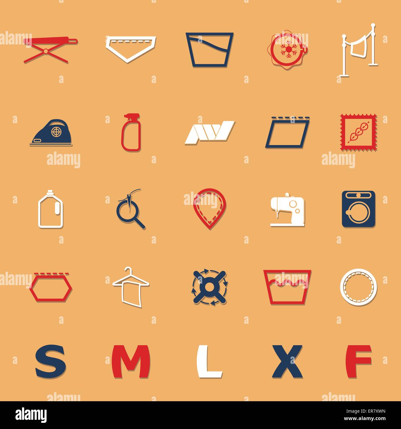 Cloth care sign symbol icons hi-res stock photography and images - Alamy