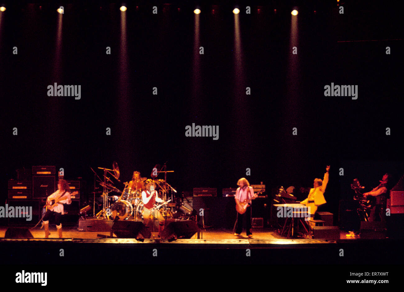 The classic progressive rock band Jethro Tull in concert in 1977 Stock ...
