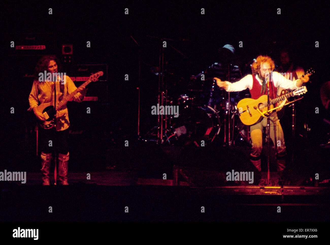 Ian Anderson and John Glascock of the classic progressive rock band ...