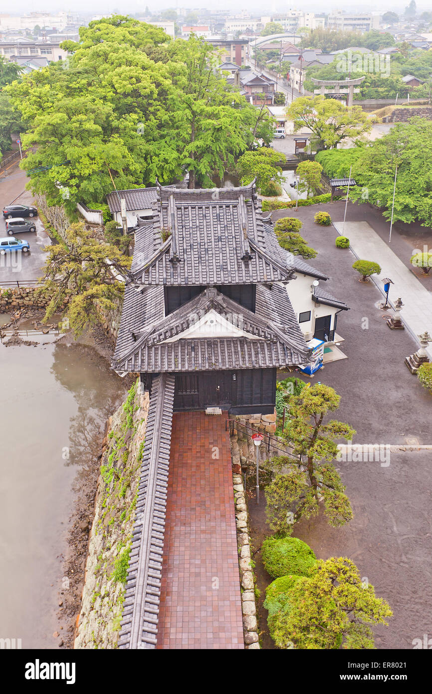 Two level turret (yagura) of Nakatsu Castle on Kyushu island, Japan ...