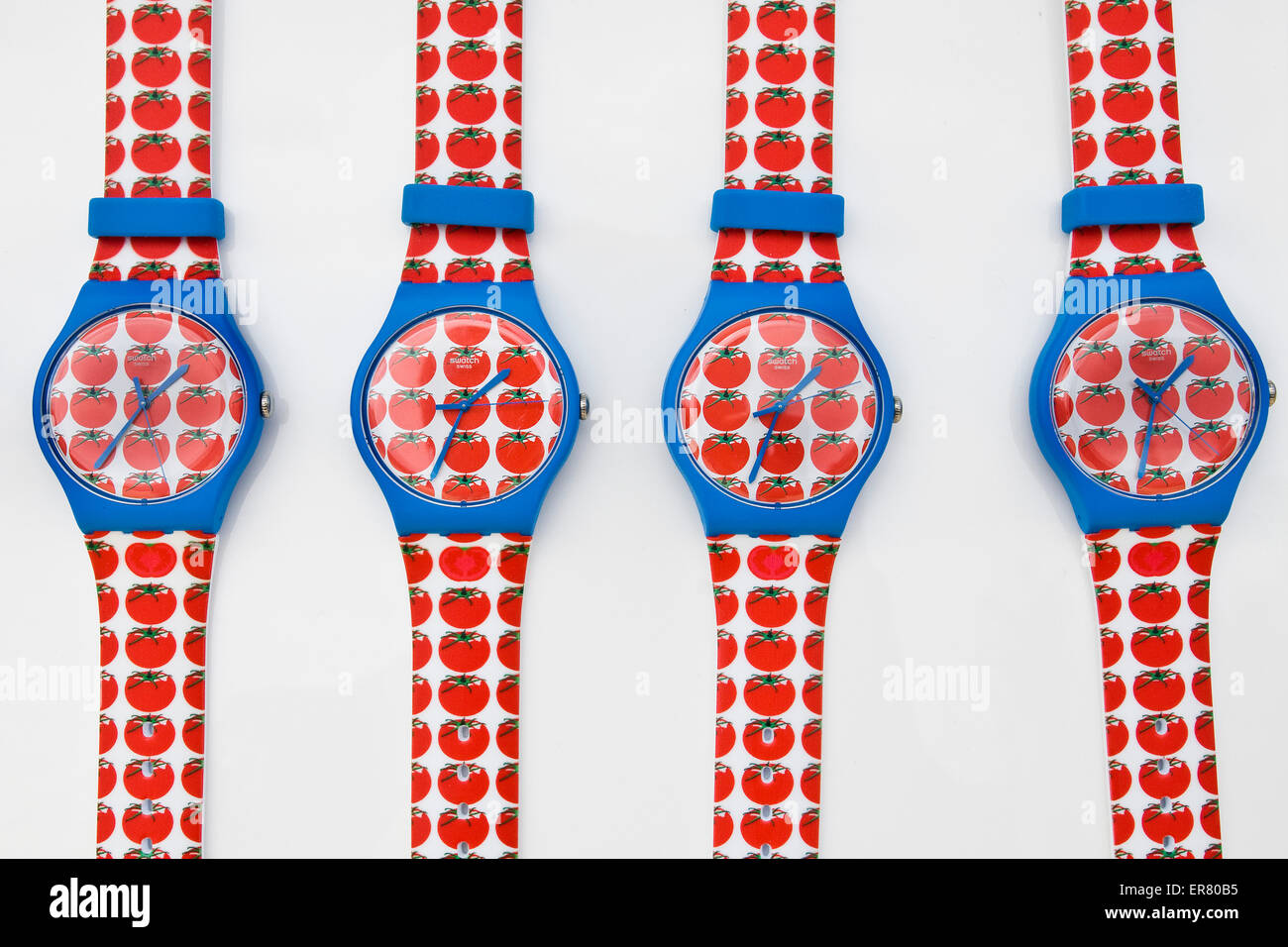 Italy, Milan, EXPO 2015, watches, Swatch Stock Photo - Alamy