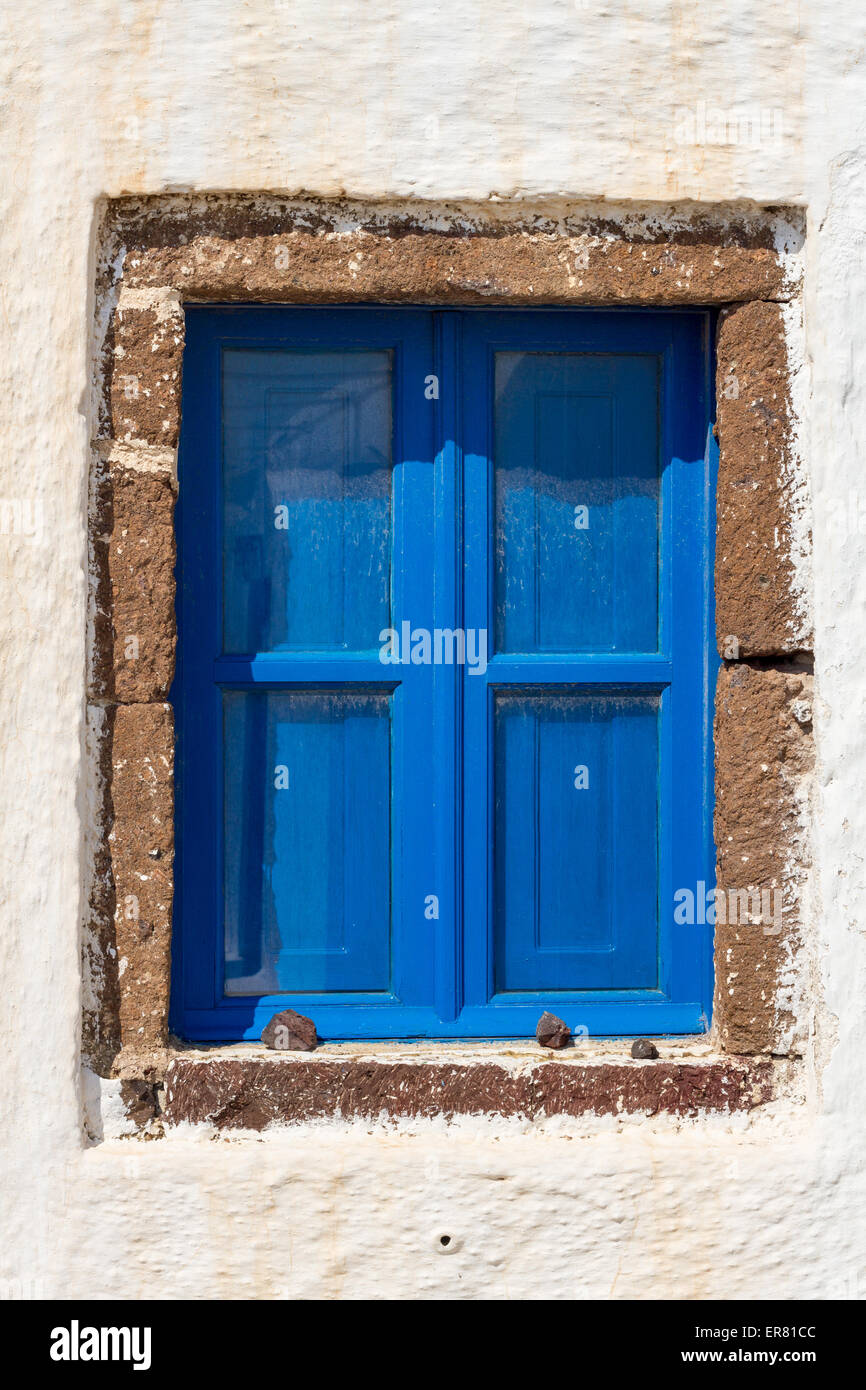 Monastery window. Santorini is an island in the southern Aegean Sea ...