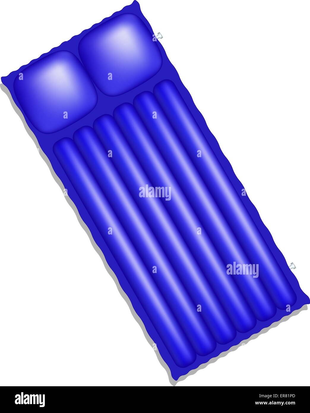 Blue inflatable mattress swimming Stock Vector Images - Alamy
