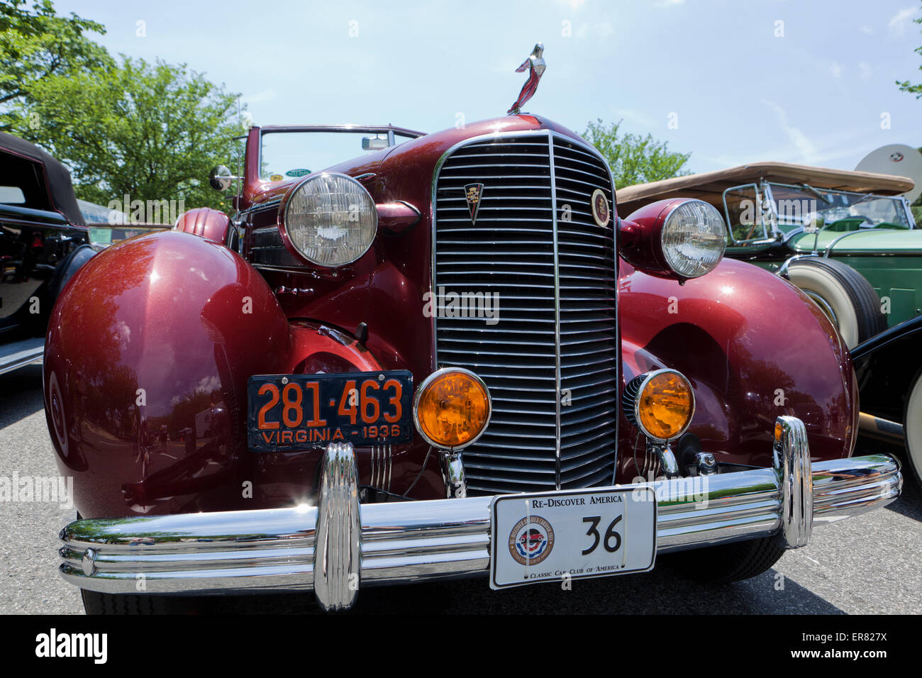 1936 Cadillac LaSalle convertible car - USA Stock Photo - Alamy
