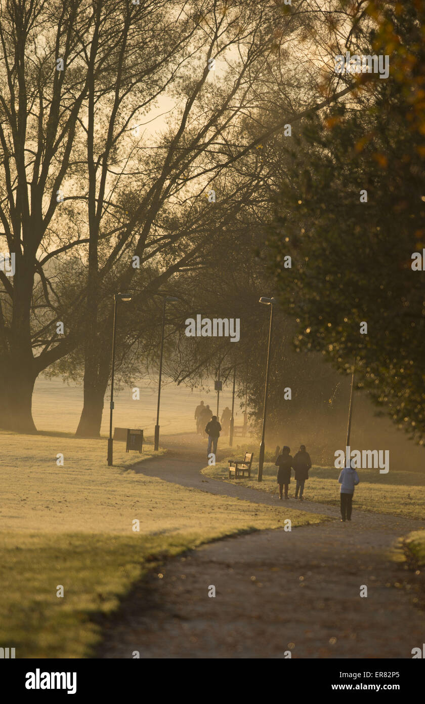 The sun rises over Wembley Stadium as weather temperatures drop across ...
