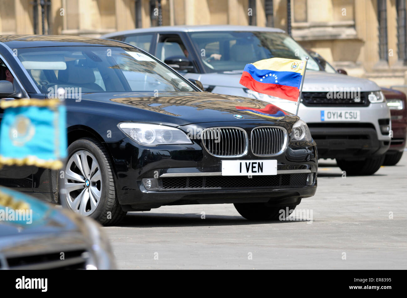 London, England, UK. Venezuelan embassy car in the car park of the ...