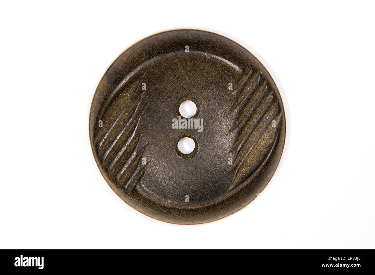 One big old button on white background Stock Photo - Alamy