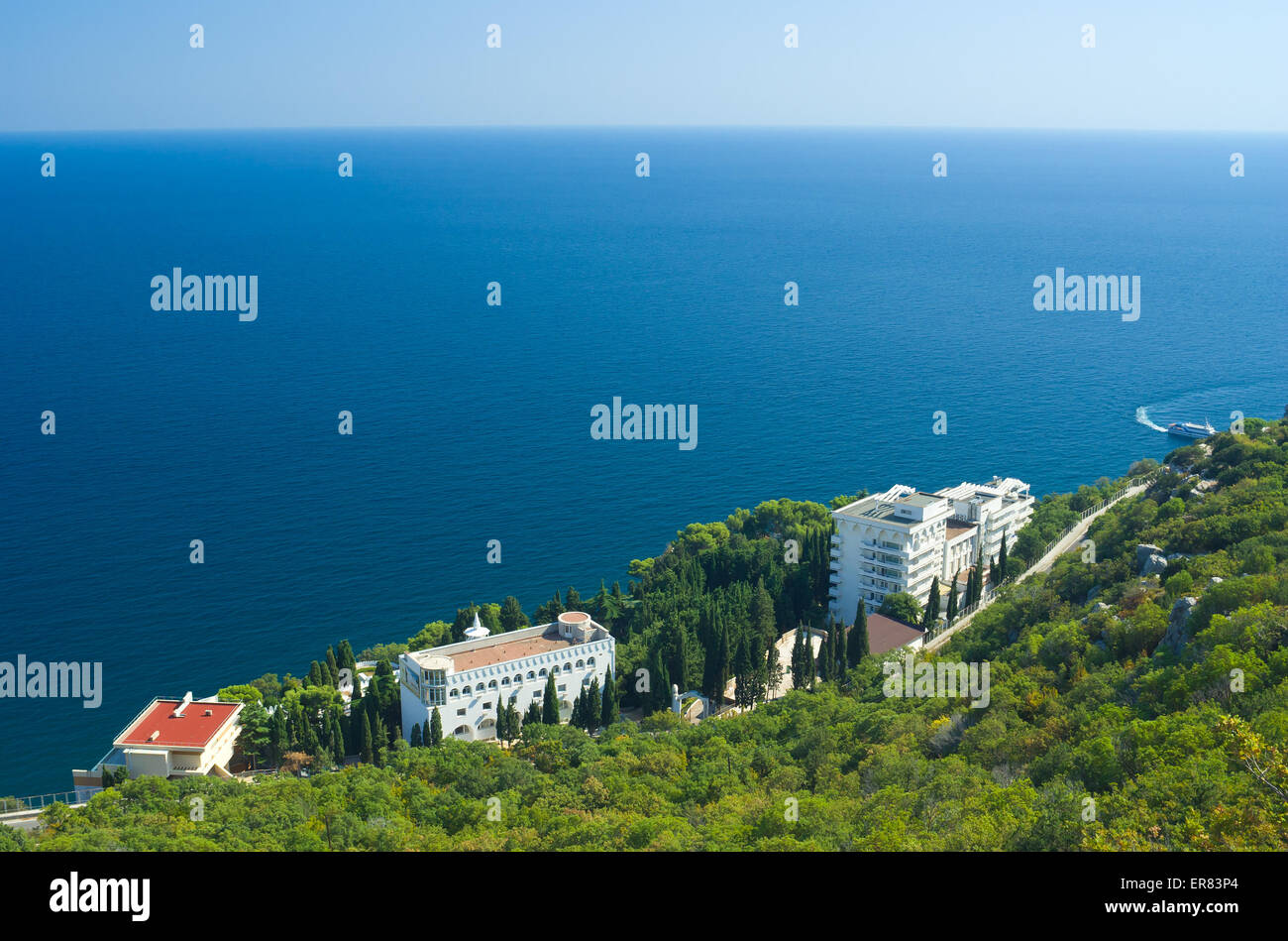Beautiful Black Sea resort coast in Crimea, Ukraine Stock Photo - Alamy