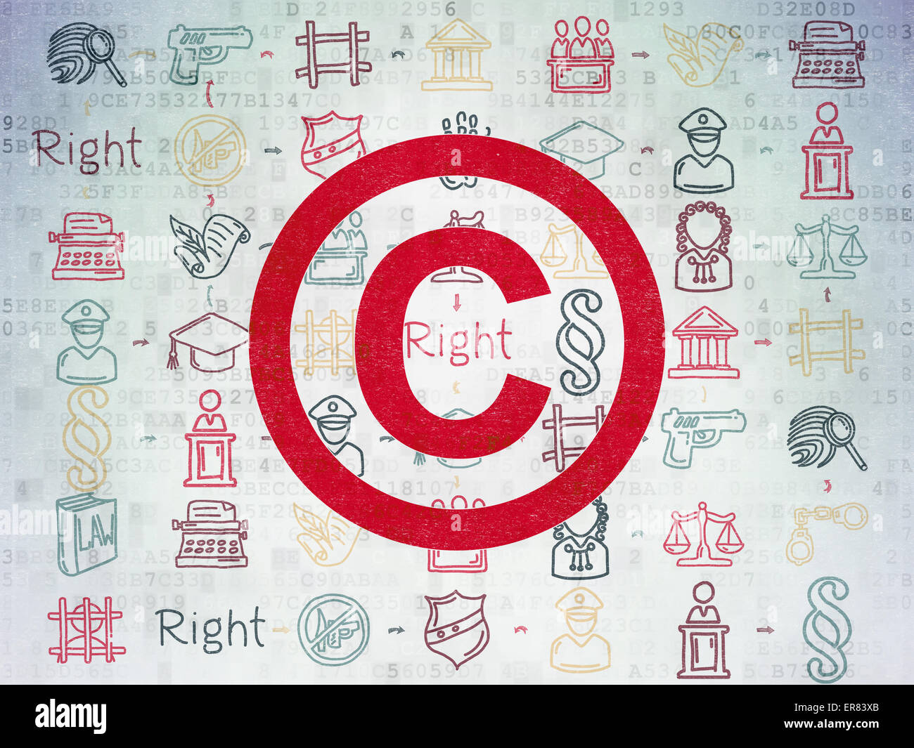 Law concept: Copyright on Digital Paper background Stock Photo - Alamy