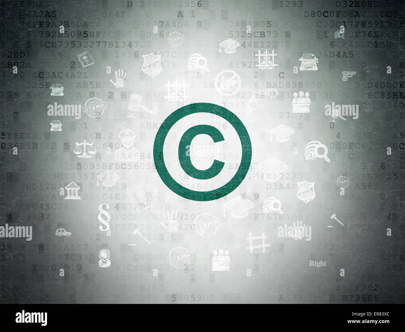 Law concept: Copyright on Digital Paper background Stock Photo - Alamy