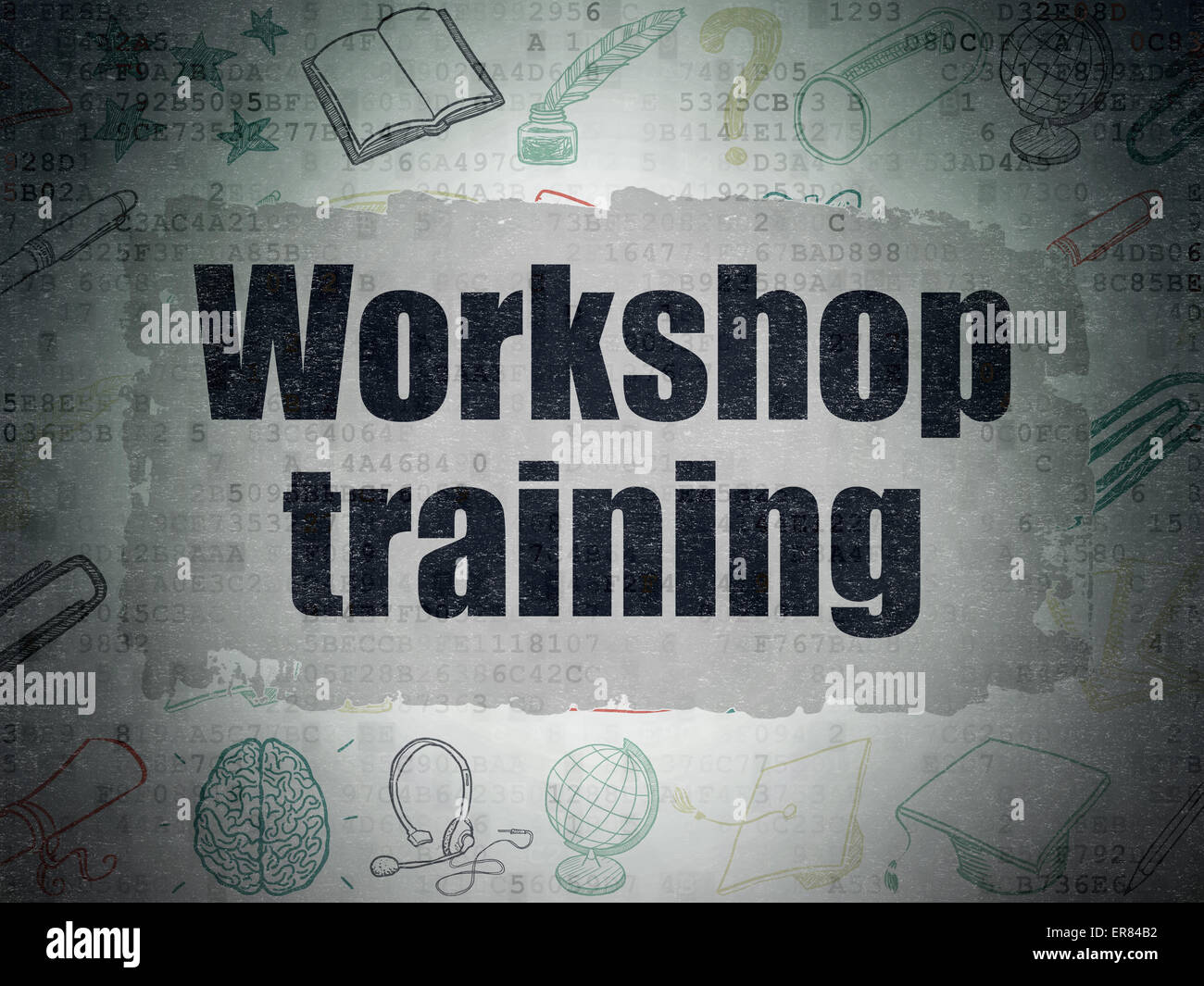 Learning concept: Workshop Training on Digital Paper background Stock ...