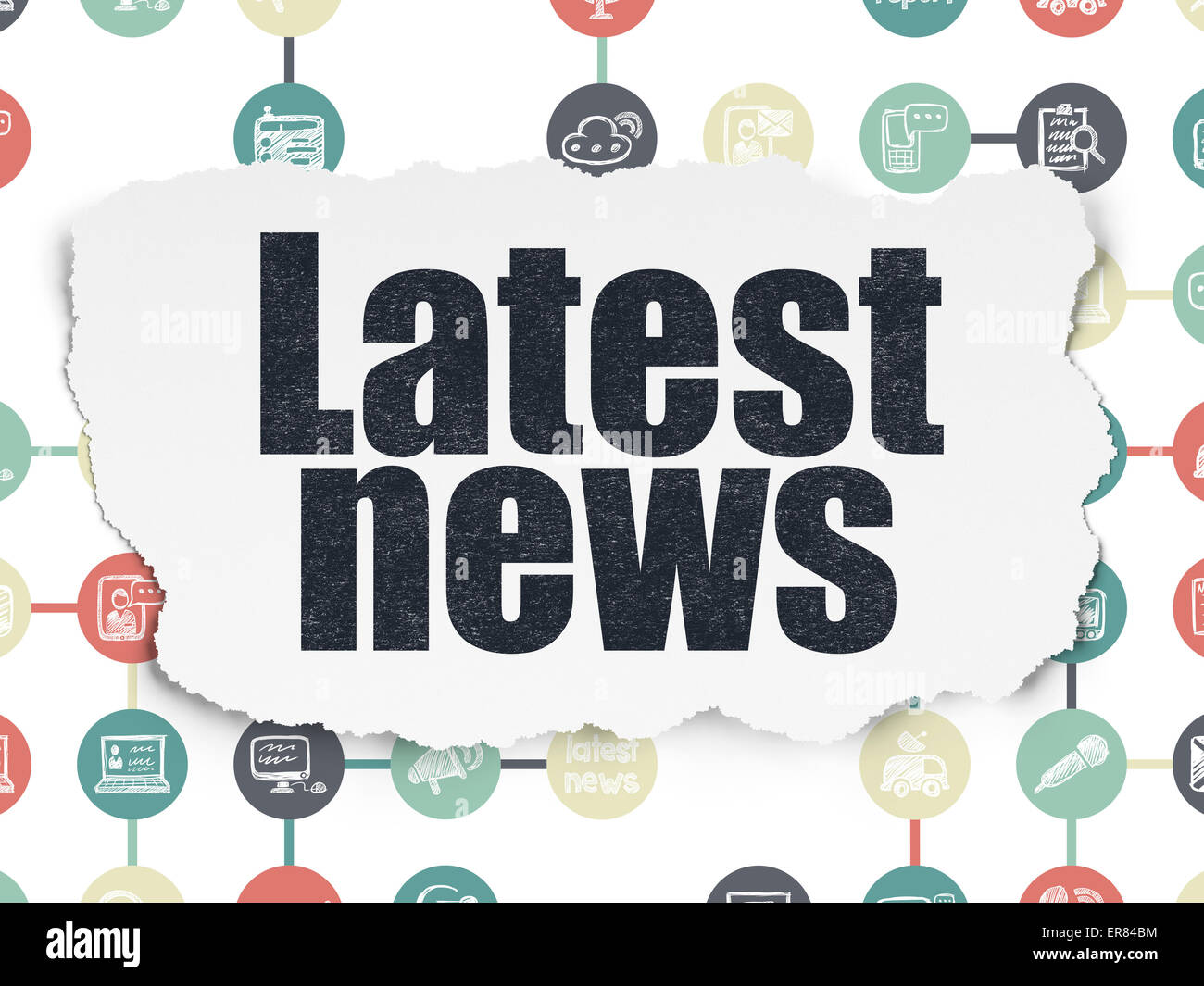 News concept: Latest News on Torn Paper background Stock Photo - Alamy