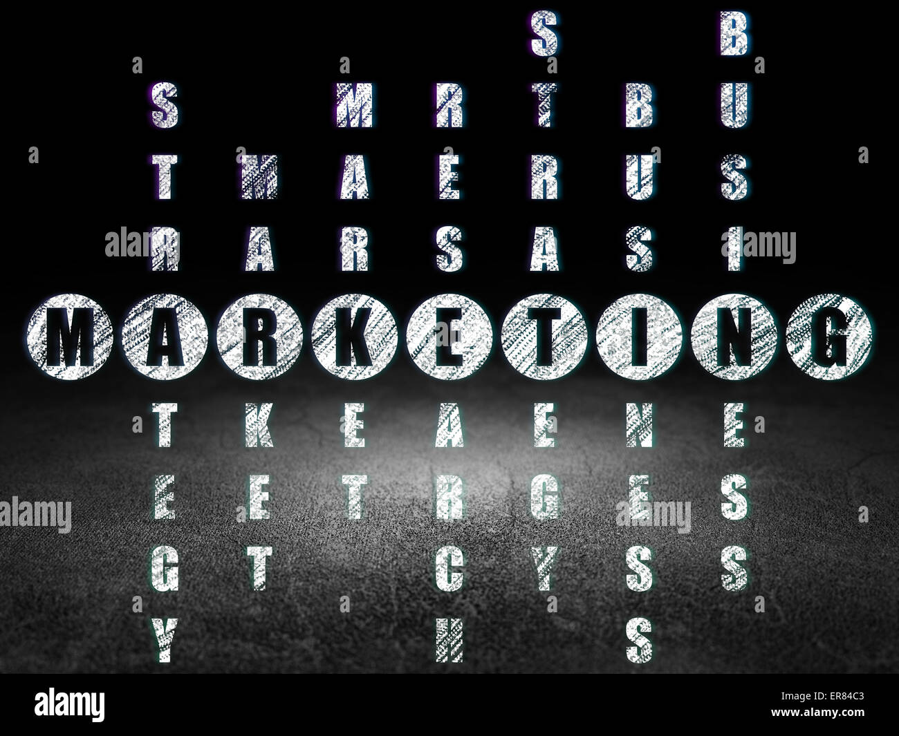 Advertising concept: word Marketing in solving Crossword Puzzle Stock ...