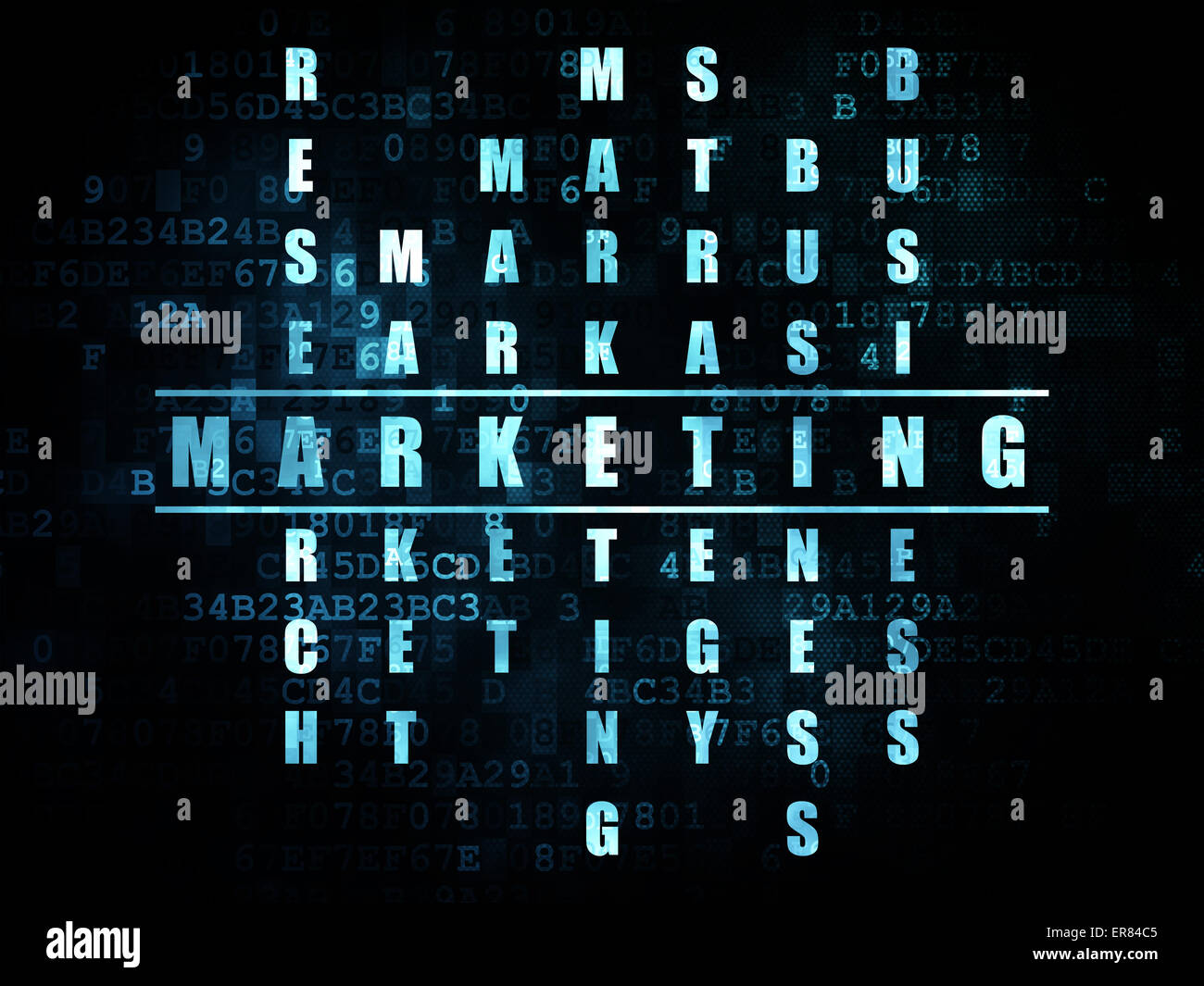 Advertising concept: word Marketing in solving Crossword Puzzle Stock ...
