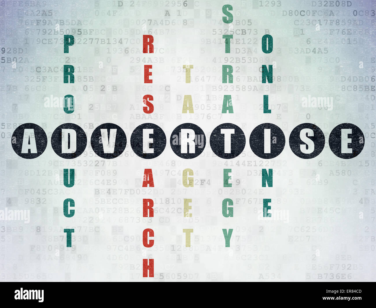 Marketing concept: word Advertise in solving Crossword Puzzle Stock ...