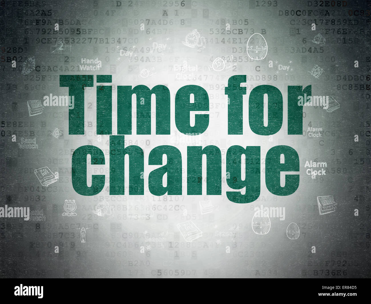 Time concept: Time for Change on Digital Paper background Stock Photo ...