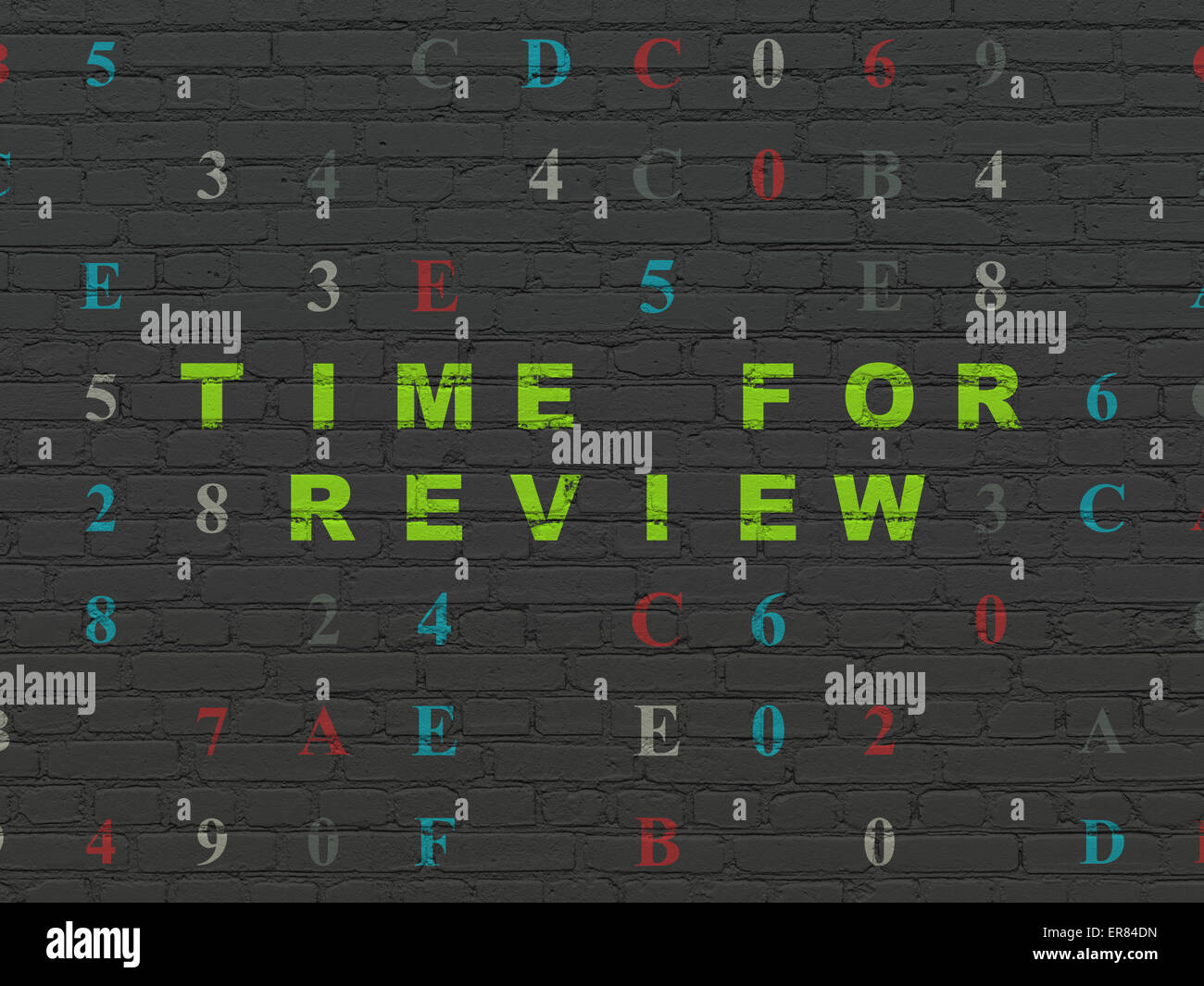 Timeline concept: Time for Review on wall background Stock Photo - Alamy
